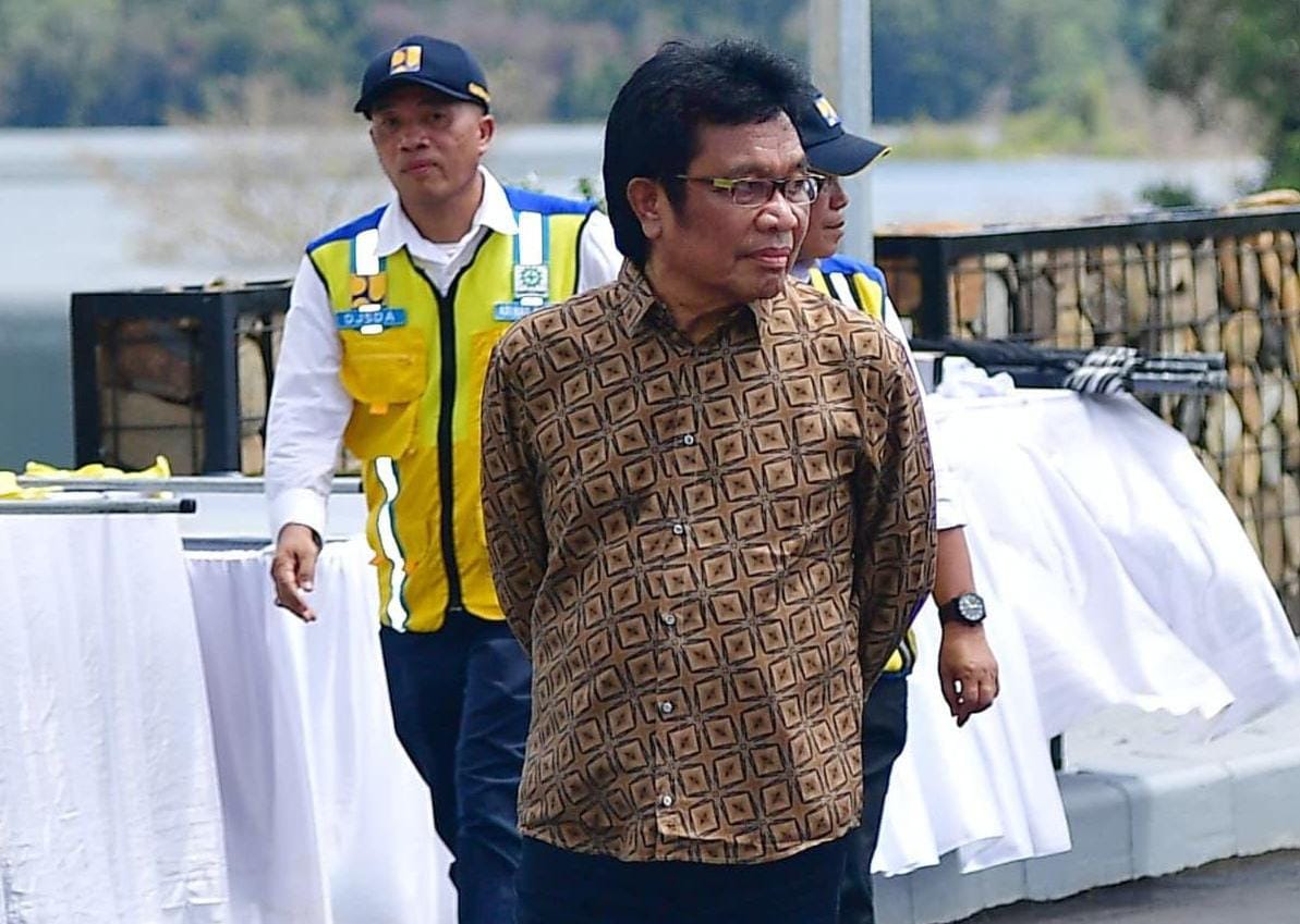 Anggota DPR RI Komisi V, Ridwan Bae saat menghadiri peresmian Bendungan ...