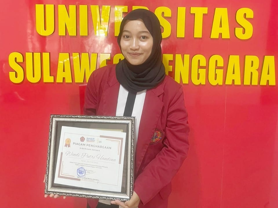Sosok Windi Putri Asal Bombana Raih Duta Mapres Unsultra 2024
