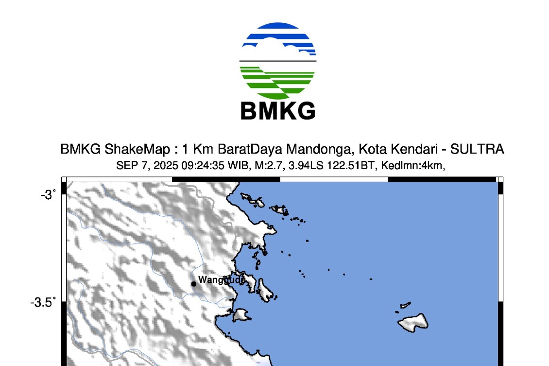 Gempa Bumi di Mandonga Kendari
