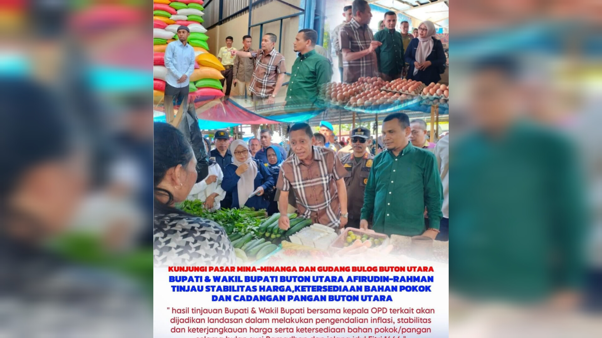 Pemda Butur Pastikan Harga Sembako Masih Stabil